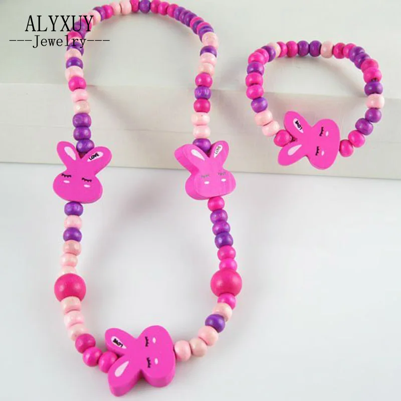 Handmade children jewelry sets!child/kid/baby products cute rabbit ...