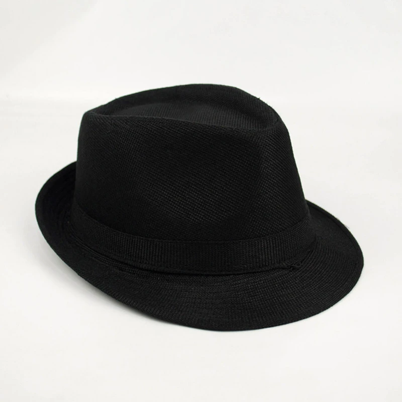 Men's Black Brief Style Flax Dad Hat For Gentleman Wide Brim Jazz ...