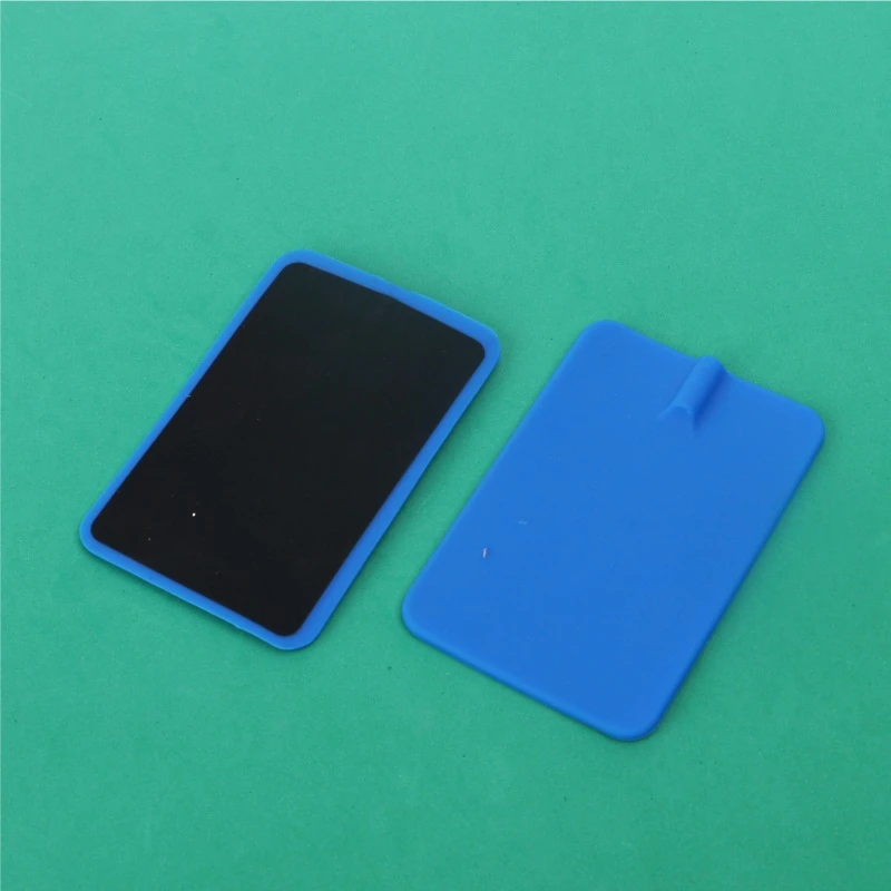 12pcs Blue Reusable Rectangular Electrode Pads Non Gelled Carbon Rubber ...