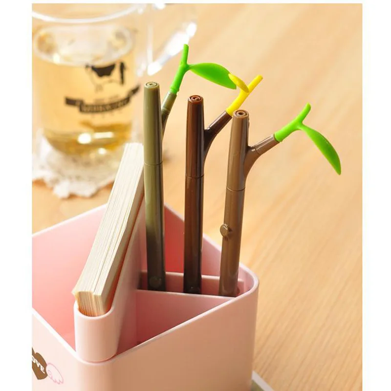 50 pcs lovely cute plant tree branch gel pen 0.38mm black link kawii ...