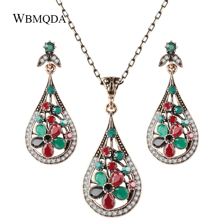 2 Pcs/lot Hot Bohemian Antique Gold Turkish Wedding Jewelry Sets ...