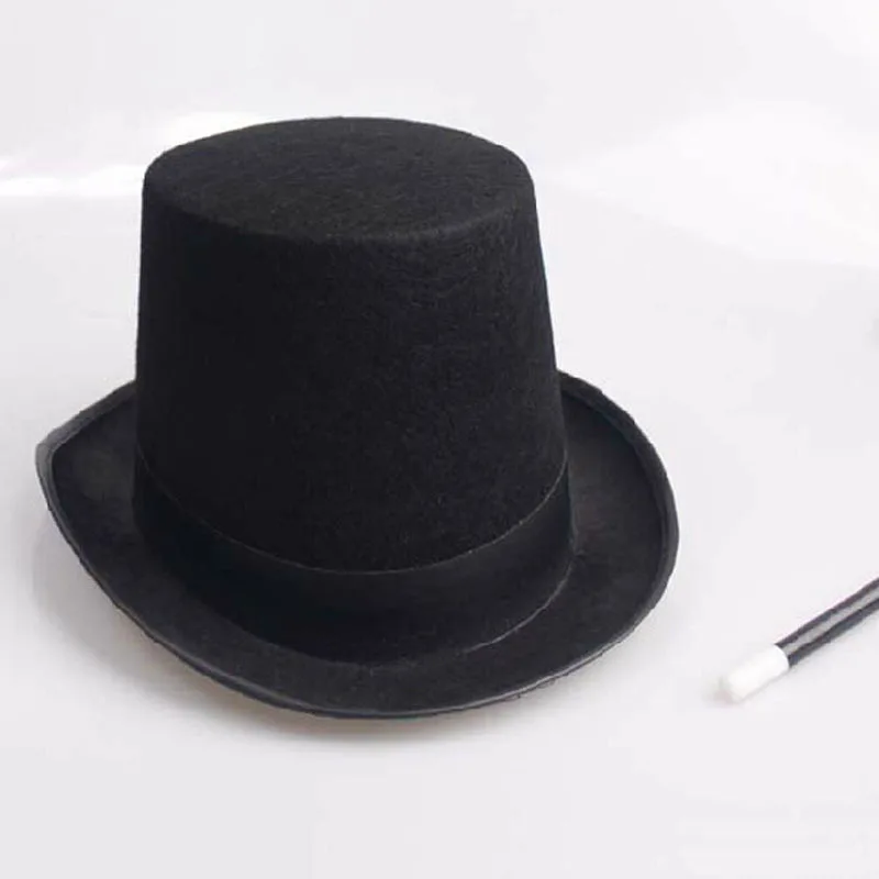 Hot Selling Newest Black Magician Hat Magic Top Hat Jazz Halloween ...