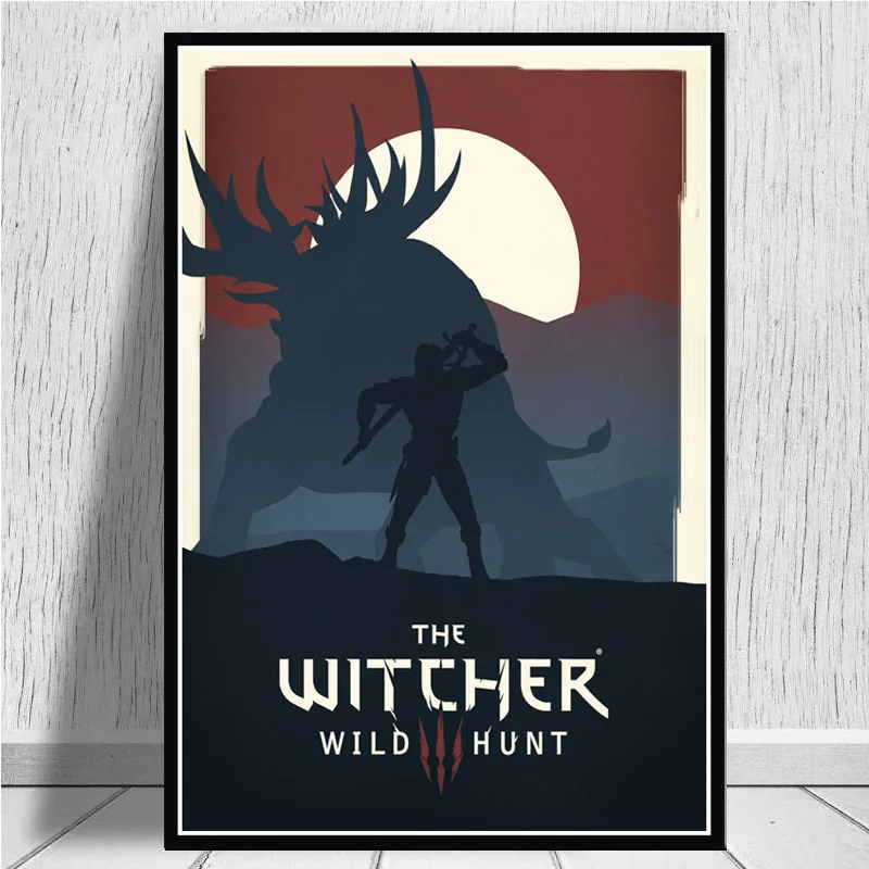 Witcher 3 Video Game Art Poster Canvas Painting Wall Picture Home Decor ...