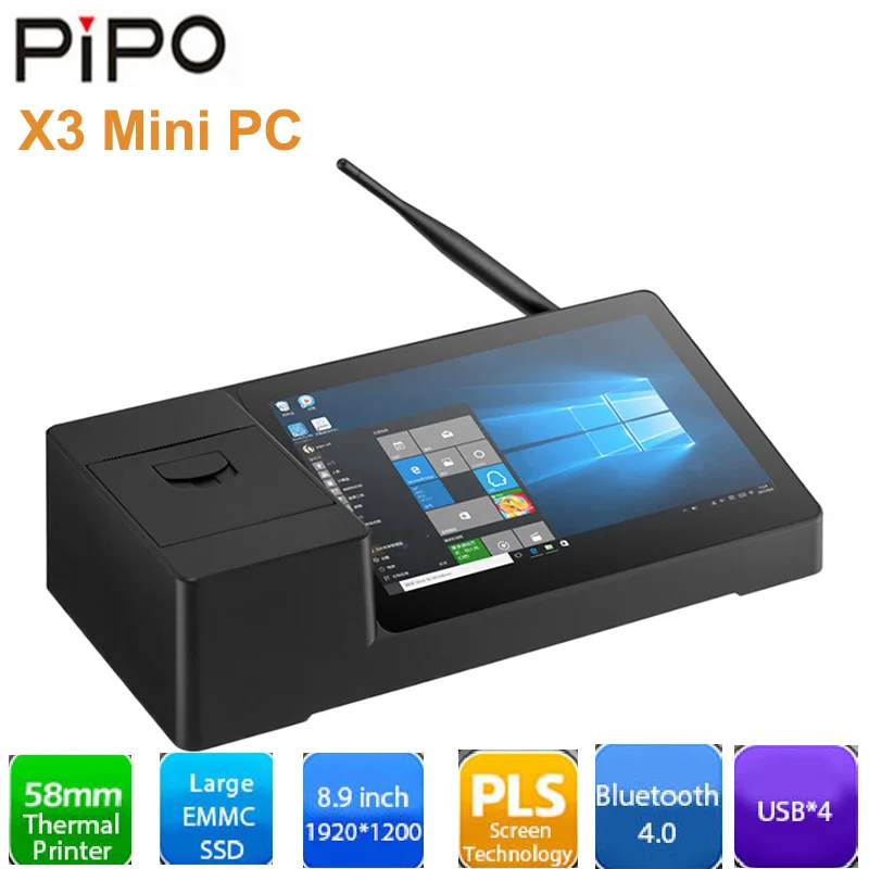 PIPO X3 Mini PC Intel Cherry Trail Z8350 Intel HD Graphics 400 2 GB RAM 32 GB ROM 8,9 pulgadas ...