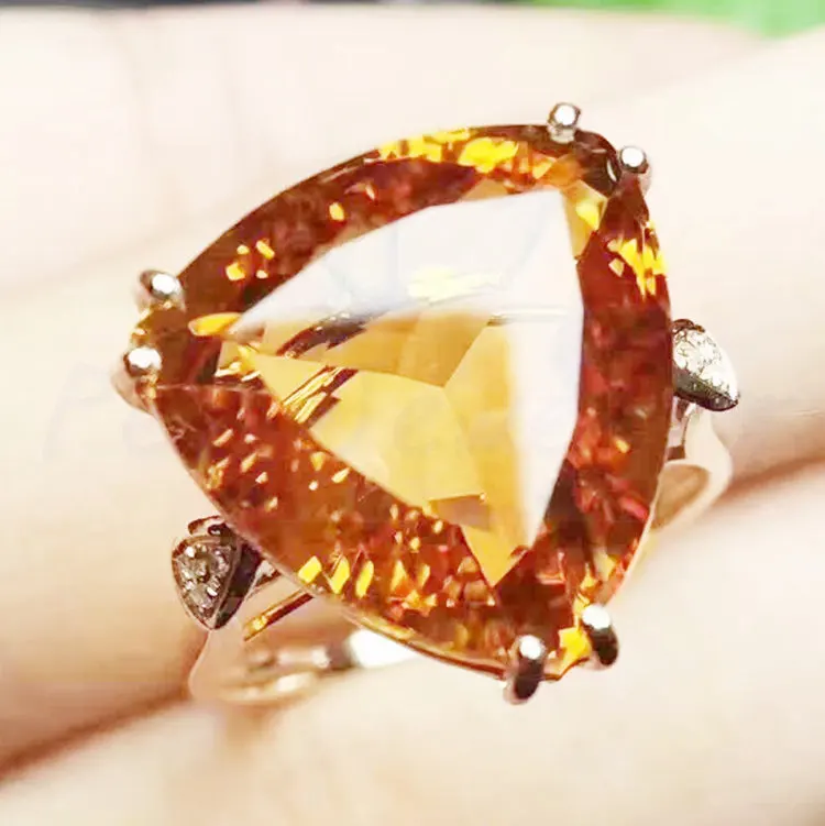 Natural citrine ring Natural real citrine 5CT gem 925 sterling silver ... Natural citrine ring Natural real citrine 5CT gem 925 sterling silver ...