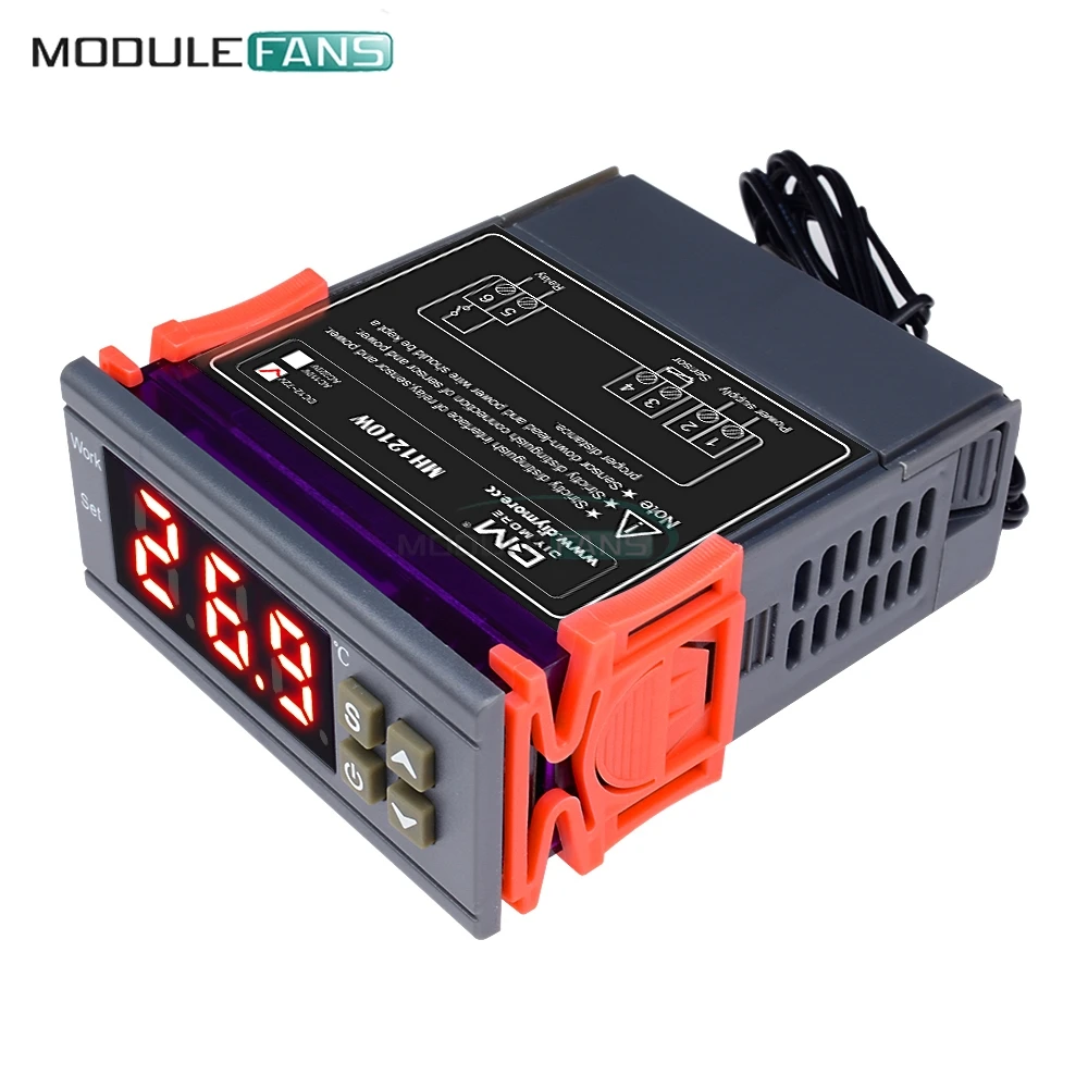 Ac-dc 12v 110v 220v Digital Temperature Controller Regulator Heat ...