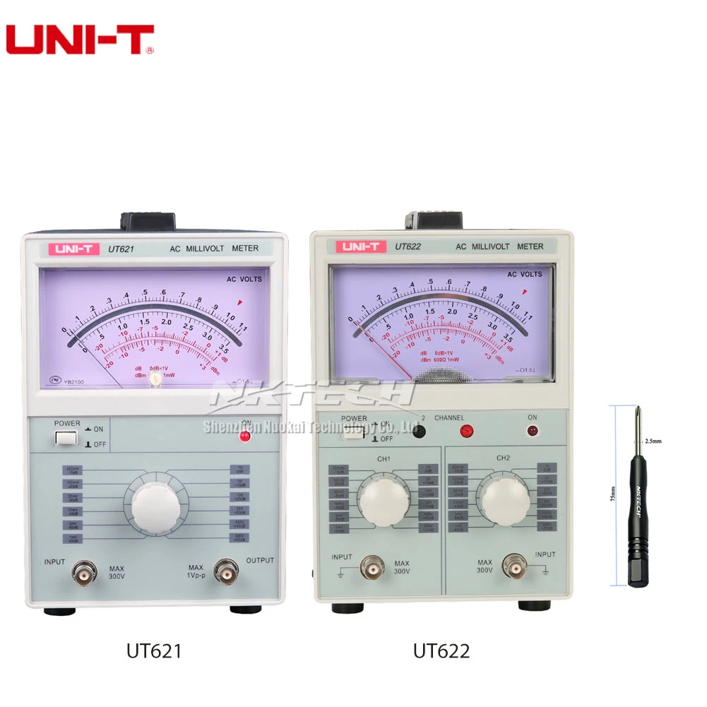 Uni-t Ut621 Ut622 Ac Millivoltmeter Analog Voltage Digital Voltmeter ...