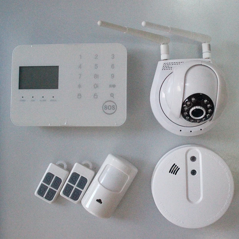 1set security alarm system with GSM system,1 pcs IP camera ,1 pcs fire ...