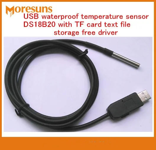 빠른 무료 배송 USB 방수 온도 센서 DS18B20 TF 카드 텍스트 파일 스토리지 무료 드라이버|usb dvb t tv ...
