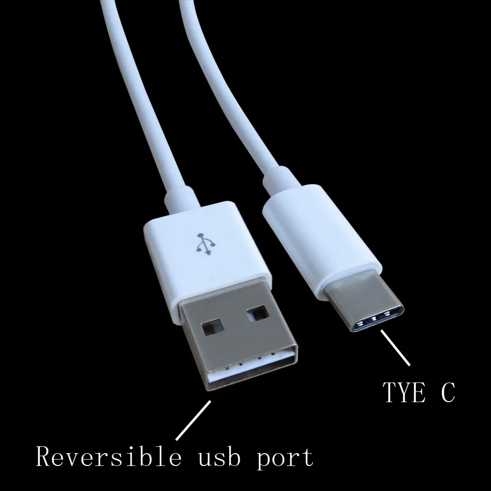 White-20cm-Double-Sided-Reversible-Type-C-USB-Cable-Charging-for-Type-C ...