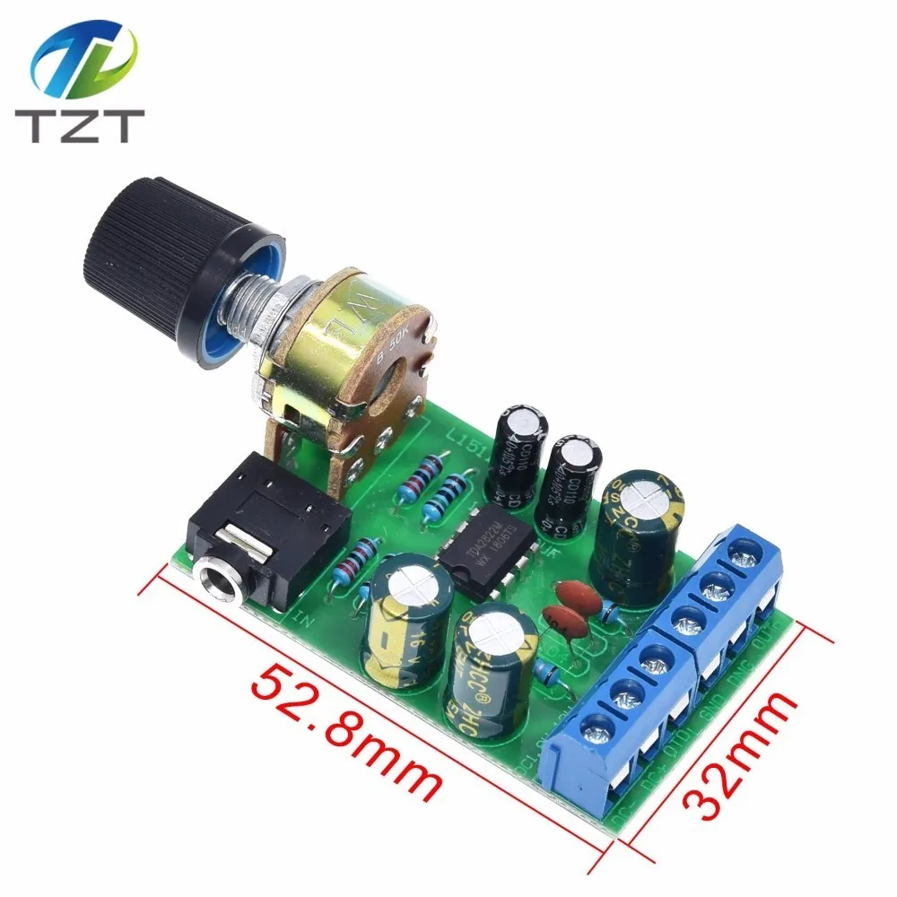 【KAMDSS015】TDA2822 TDA2822M Mini 2.0 Channel 2*1W Stereo Audio Power Amplifier Board DC 5V 12V ...