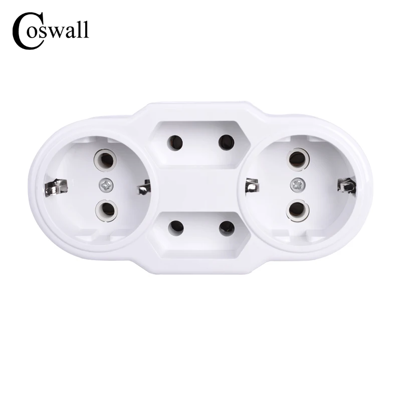 Coswall-European-Type-Conversion-Plug-1-TO-4-Way-EU-Standard-Power ...