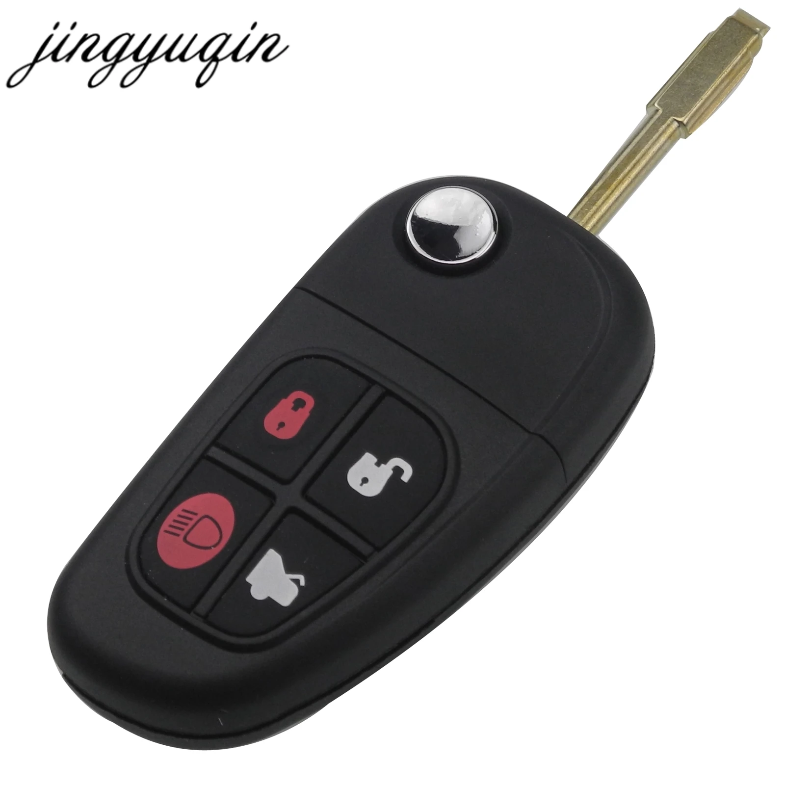 jingyuqin 4 Button Flip Folding Remote Car Key Fob Shell For Jaguar X ... jingyuqin 4 Button Flip Folding Remote Car Key Fob Shell For Jaguar X ...