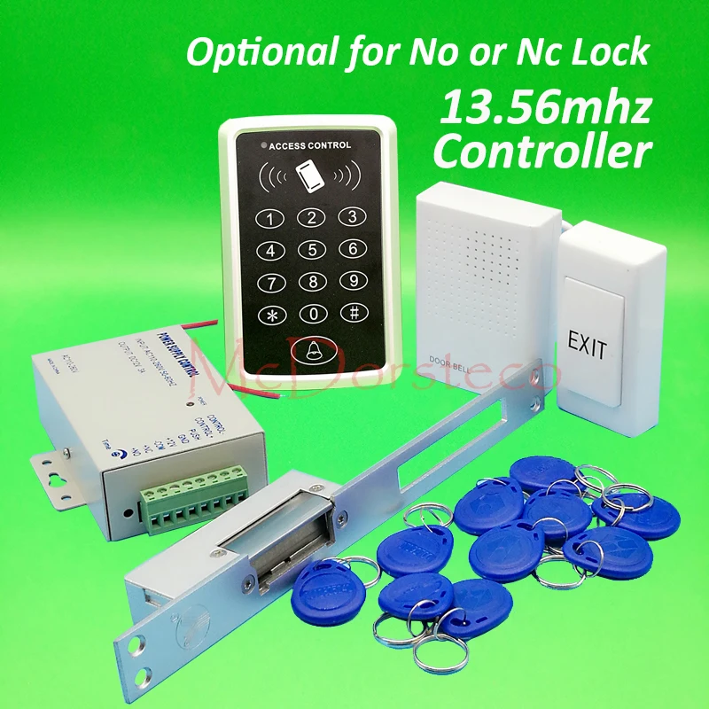 DIY 13.56mhz IC M1 Card Door Access Control kit Full Door Access Kit ...