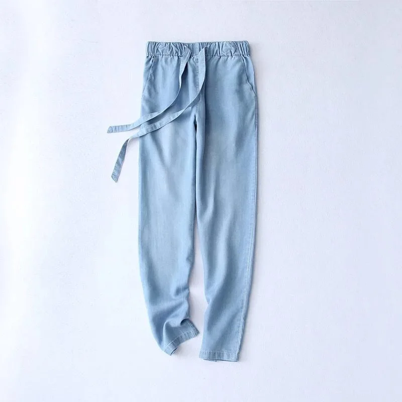 Мода, летние джинсы-шаровары размера плюс, Женские джинсовые штаны на ...