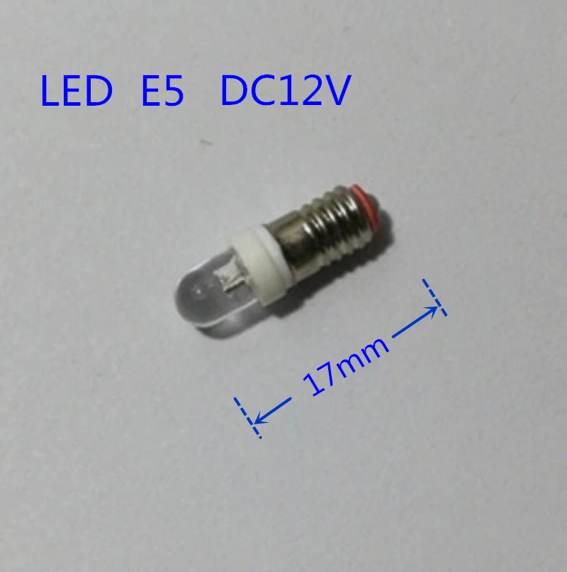 10pcs Dc6v Dc12v Indicator Bulb E5 Led 12v E5 Indicator Bulb Dc12v E5 ...