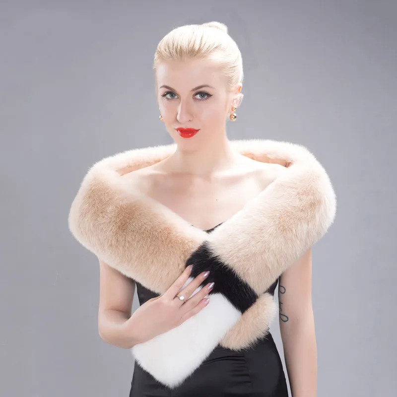 Autumn and Winter New Fashion Real Fox Fur Scarf 100% Natural Fox Skin ...