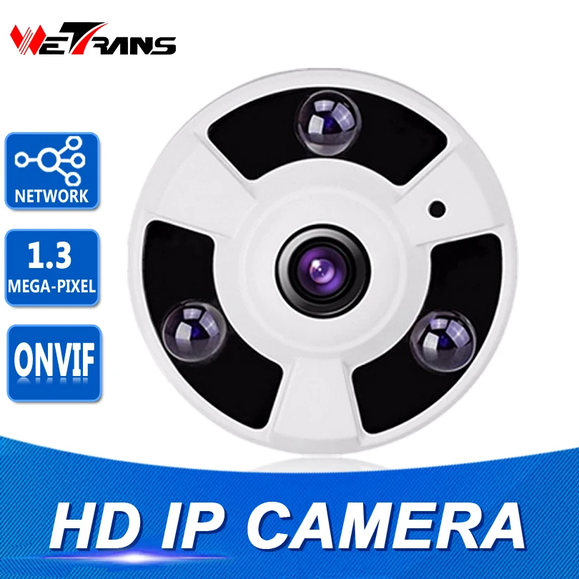 Indoor Fisheye IP Camera POE Onvif 170 Degree 1.8mm Panoramic Lens 15m ...