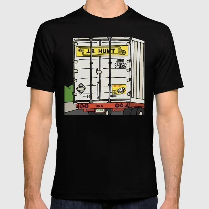 Spring Rushed men t shirts J.B. Hunt short O neck Novelty Cotton hip ...