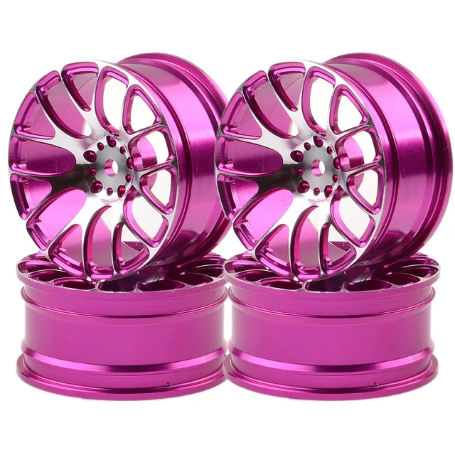 1055 4x Aluminum 7Y Spoke Wheels/Rims For RC 1/10 On Road Drift Sakura ...