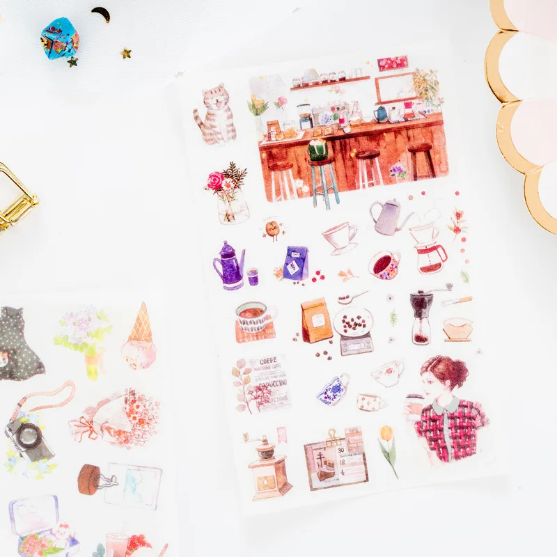 20 set/1 lot Stationery Stickers Paper Natural leaves Diary Planner ...