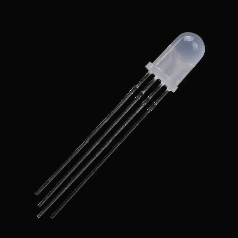 50PCS Multicolor 4pin 5mm RGB Led Diode Light Lamp diffused Tricolor ...