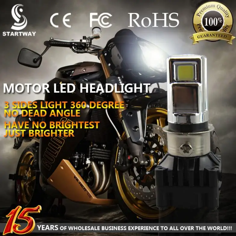 Super Bright Motor LED Headlights with 3000LM 6000K LED Lamp For ...