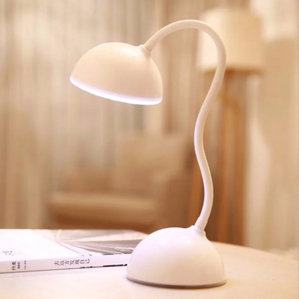 White Touch Reading Lamp Fashion LED Rechargeable Desk Lamp Portable ...