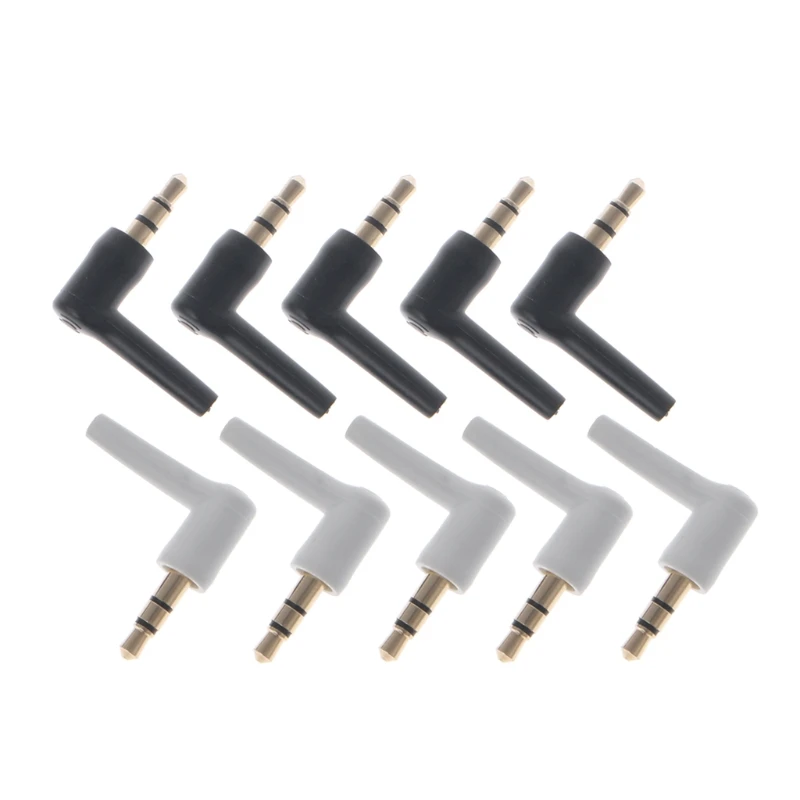 10pc-3-5mm-Jack-3Pole-3-5-Male-90-Right-Angle-L-shaped-Stereo-Headphone ...