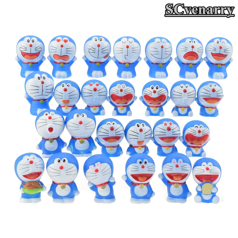 26pcs/set Mini Doraemon dolls PVC Action Figure Collectible Model Baby ...