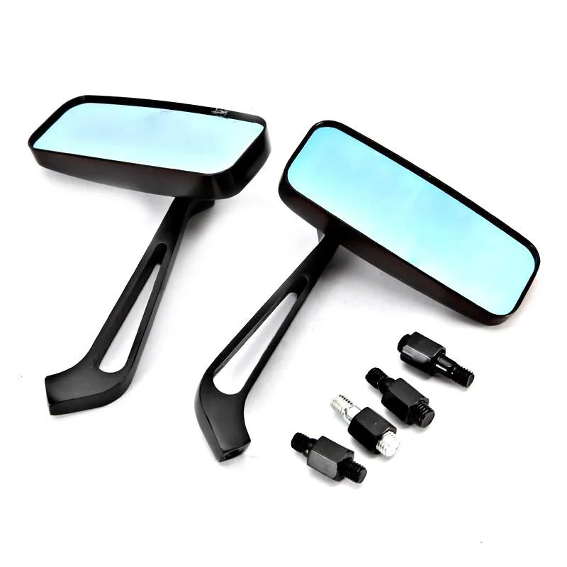 2x Motorcycle Rearview Side Mirrors 8mm 10mm Screw Motorbike Motorcross