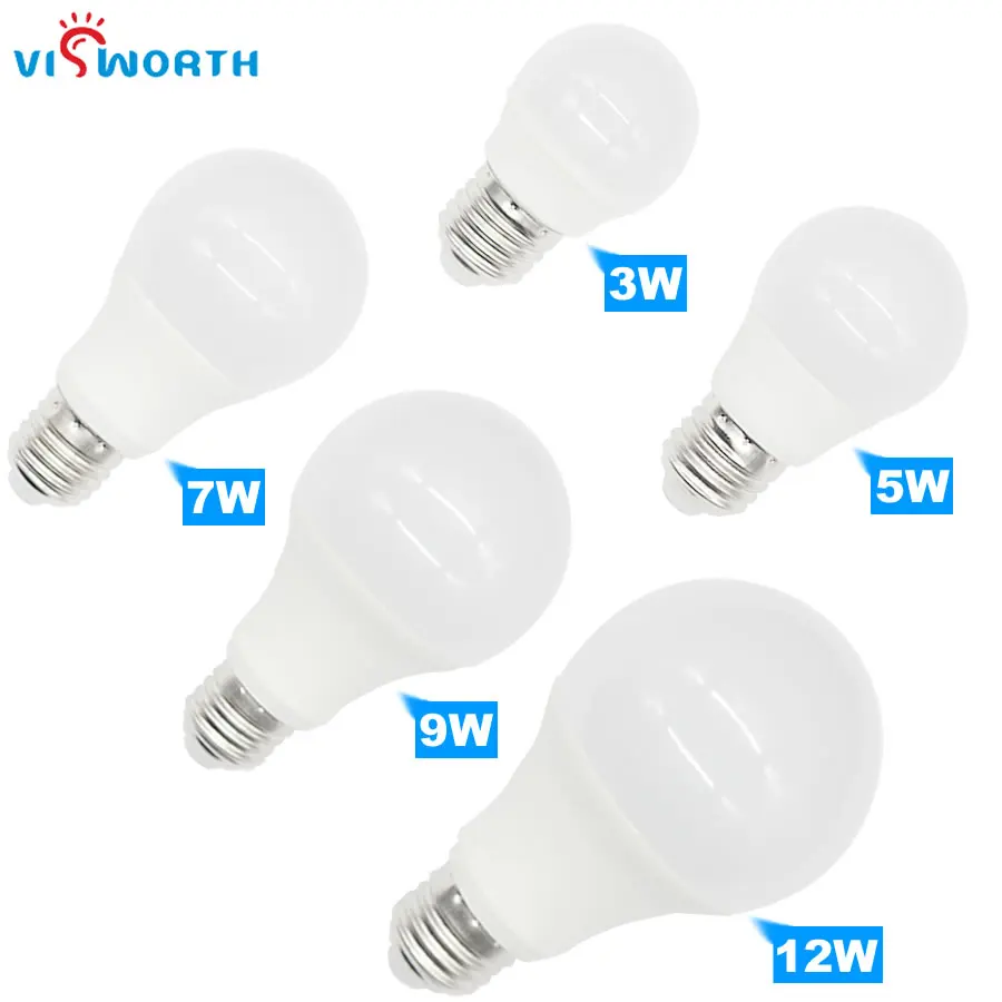 High Brightness E27 A60 Led Bulb Lamps Ac 110v 220v 240v Light Bulb ...