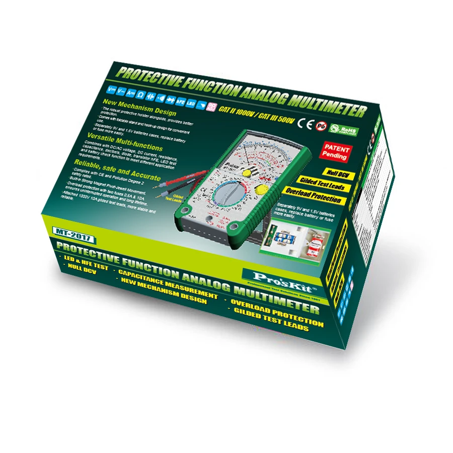 Pro'skit Protective Function Analog Multimeter Safety Professional ...