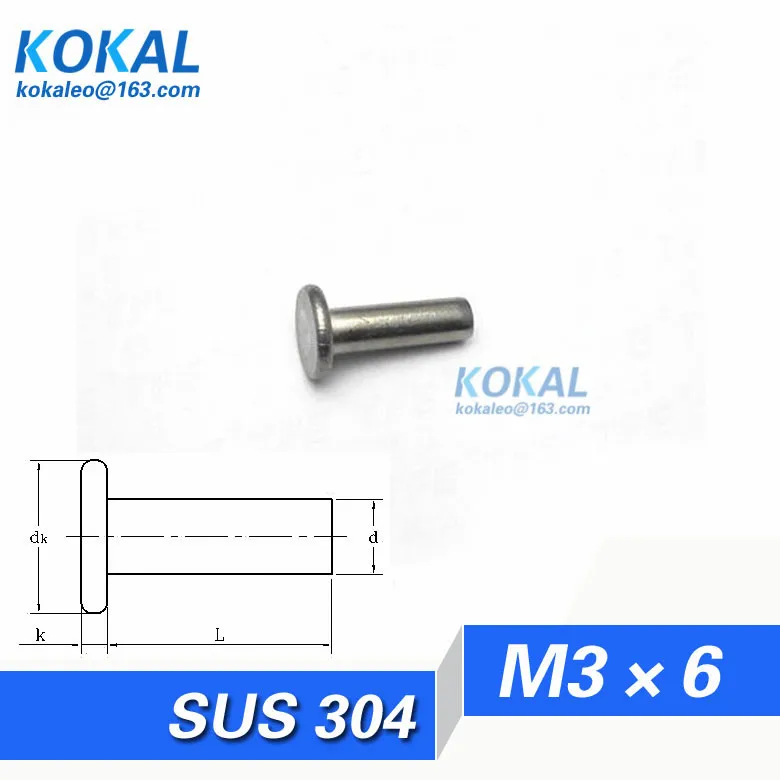 [304-m3*6]100pcs Free Shipping Sus304 Stainless Steel M3 Screw Series ...