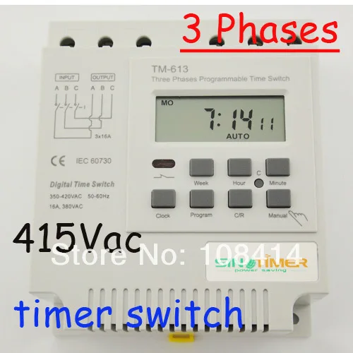 Three phases 380v 415v TIMER programmable Switch FREE SHIPPING-in ...