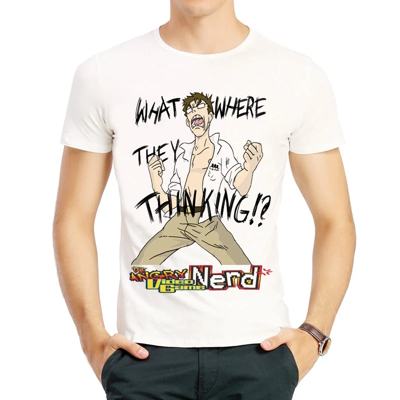 The Angry Video Game Nerd T Shirt Fashion Short Sleeve White Color ...