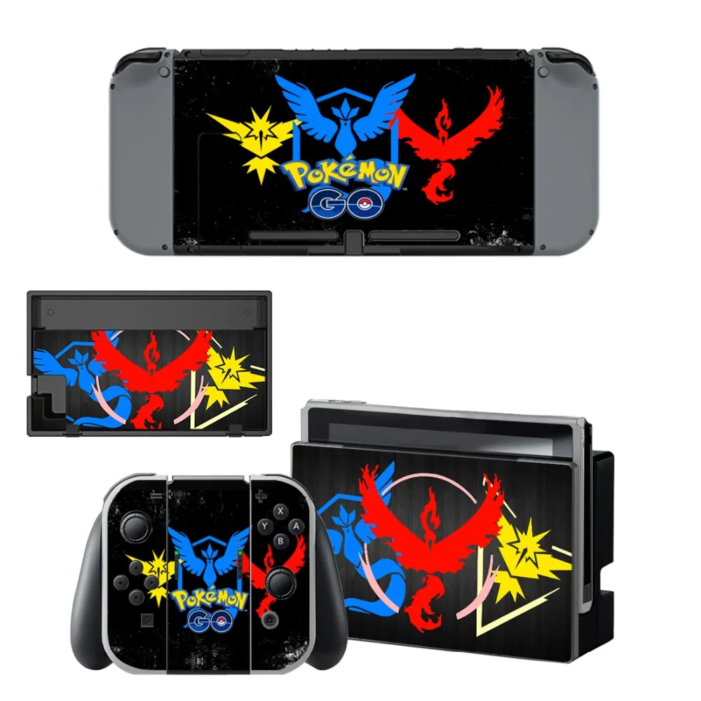 Pokemon GO Pikachu Skin Sticker for Nintendo Switch Console and Joy-Con ...