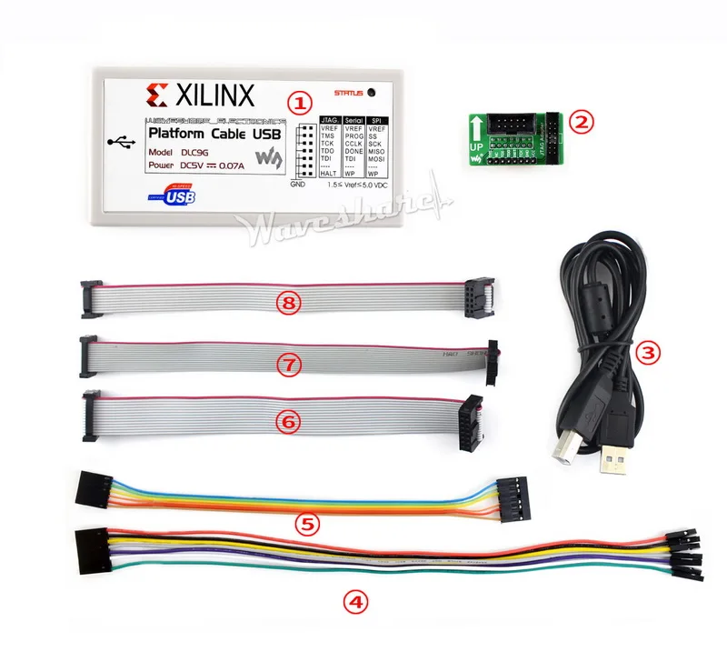 Platform Cable USB Programmer Compatible with XILINX FPGA CPLD DLC9G ...