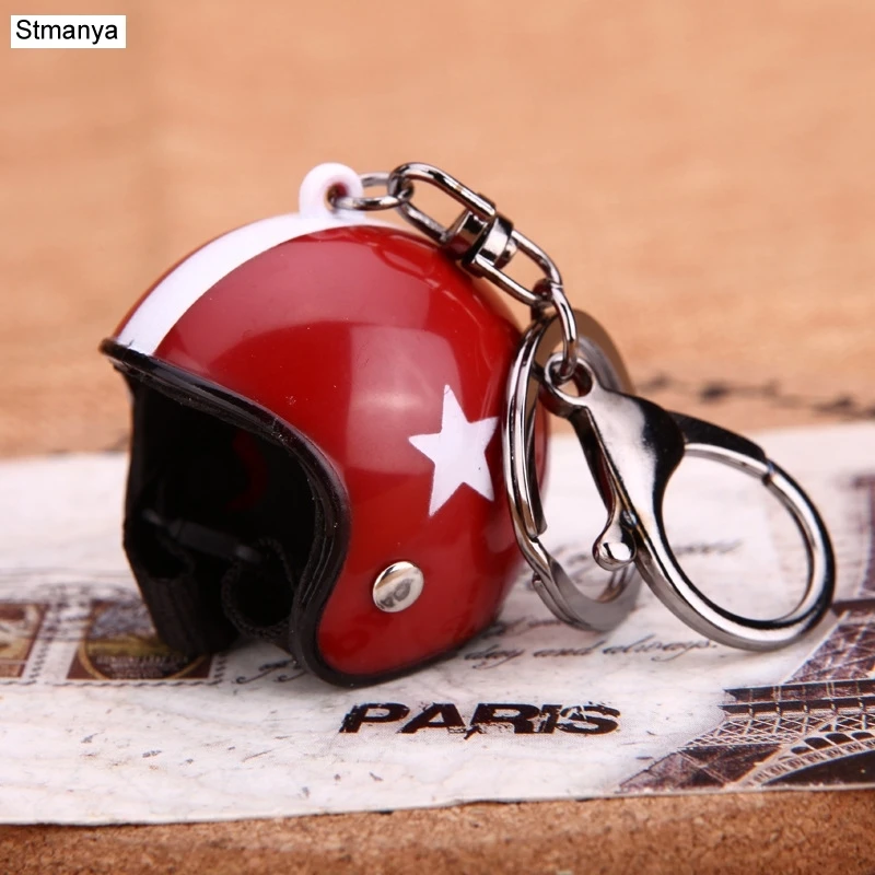 New Motorcycle Helmets Key Chain Women Men Cute Safety Helmet Car ...