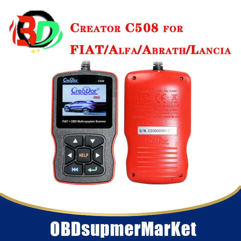 Criador c508 obdii/eobd multi sistema scanner para fiat/alfa/abrasivo ...