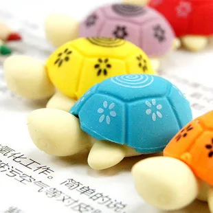 Kawaii Turtles Shape Pencil Erasers - KawaiiMerch.com