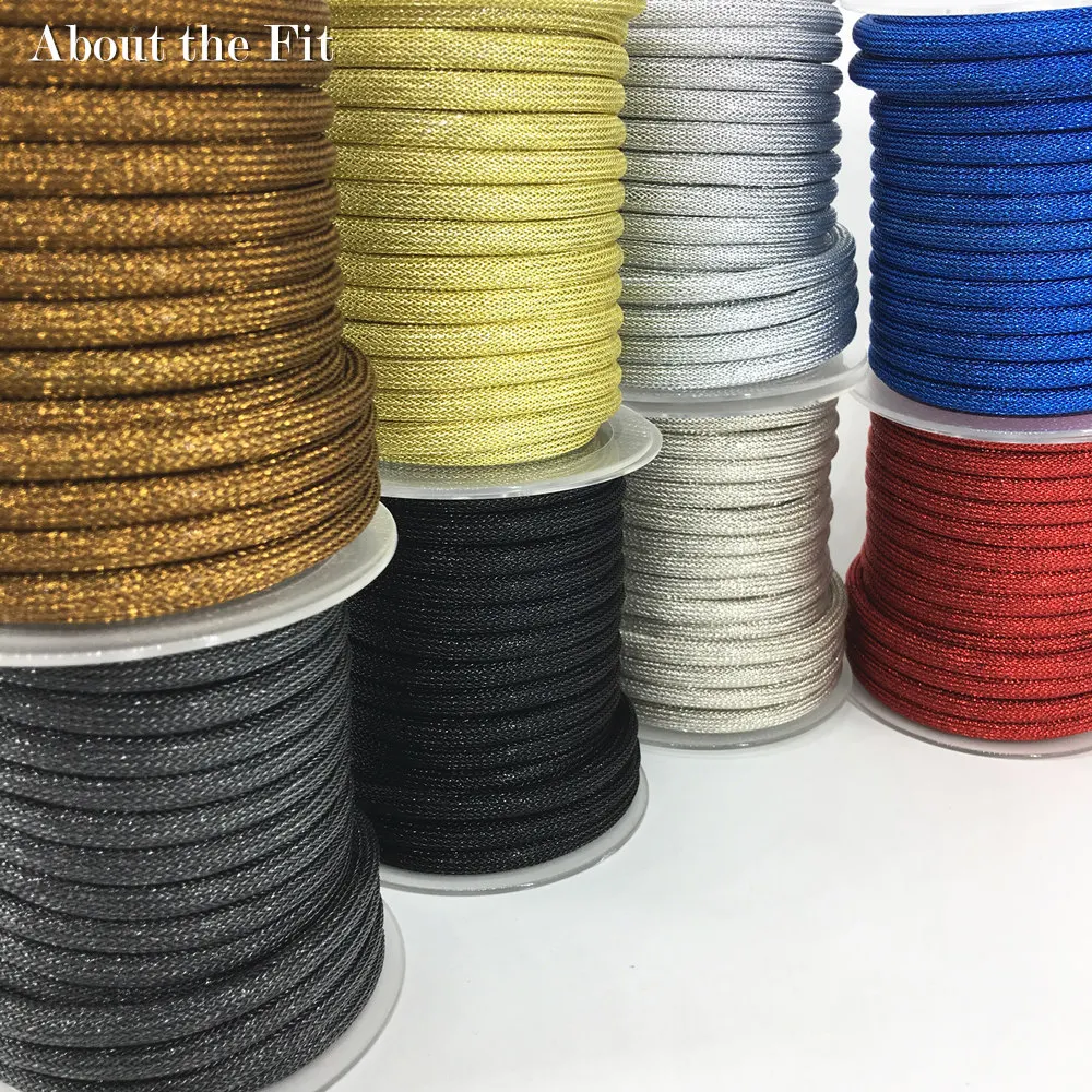 About-the-Fit-6mm-7Meters-Braided-Metallic-Thread-Round-Plastic-Tube ...