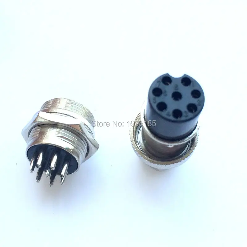 GX16 8 핀 암수 직경 16mm 와이어 패널 커넥터 GX16 원형 커넥터, 항공 소켓 플러그, 1 세트|8 pin male ...