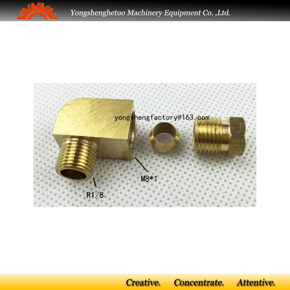 R1/8 male thread M8*1 female thread Right angle Connector elbow ...