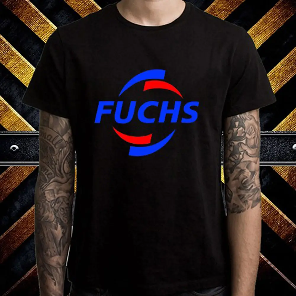 New Fuchs Oil Company Racing Logo Men's Black T Shirt Size S to 3XL ...