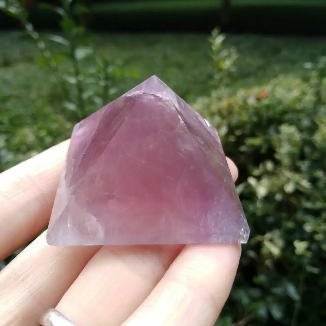 Natural Fluorite Pyramid,Reiki Healing Tower, Energy Pyramid, Quartz ...