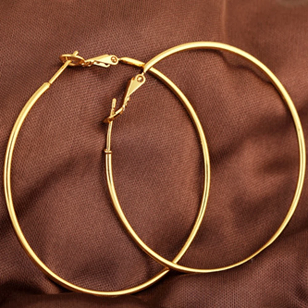 Aliexpress Buy Gold Filled Big Earrings New Trendy Round Large Aliexpress Buy Gold Filled Big Earrings New Trendy Round Large