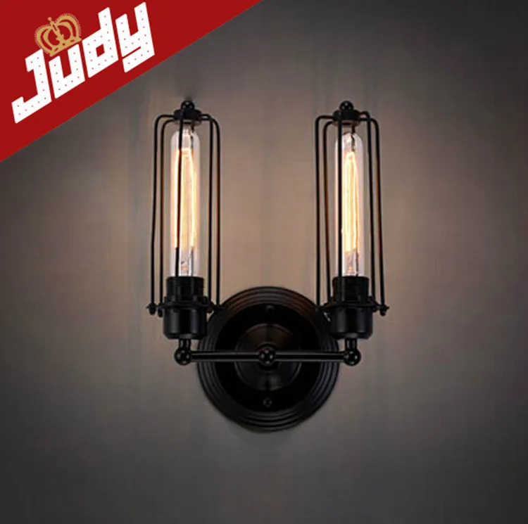 Judy Lighting 2 Heads vintage wall lamp loft style size:H 300mm Retro ...