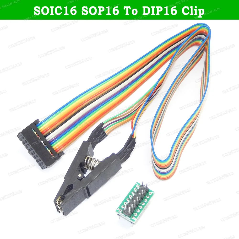 Soic16 programador sop16 para di16, clipes de teste ic de chip flash ...