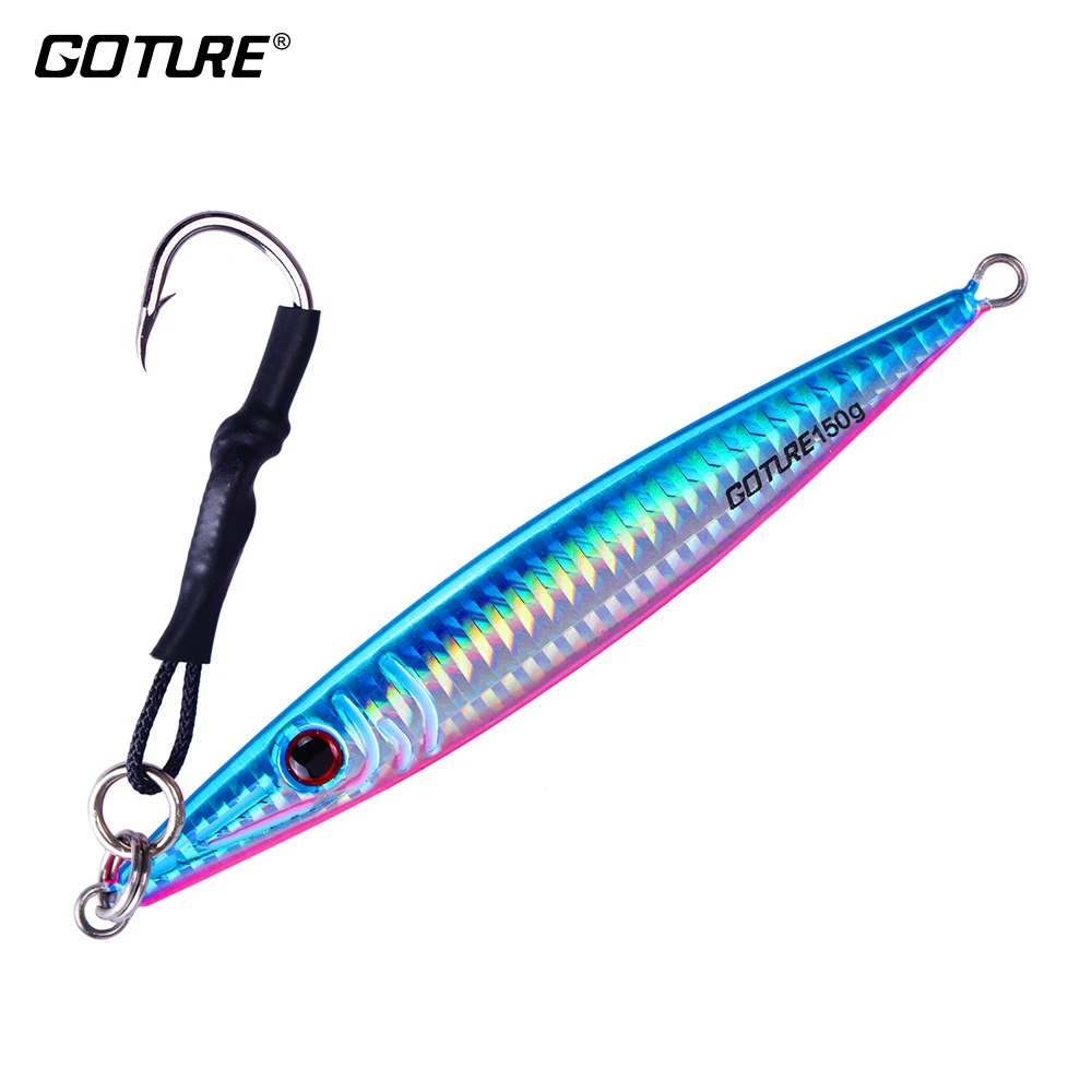 Aliexpress.com : Buy Goture 1PC Deep Sea Fishing Lure 80g 100g 150g Metal Jig Offshore Slow ...